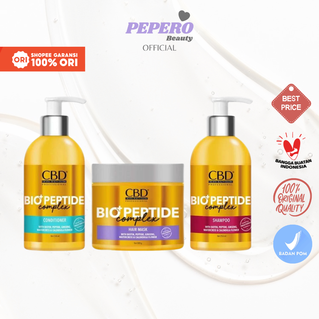 Jual CBD Bio+Peptide Complex Tonic | Hair Mask | Shampoo | Conditioner ...