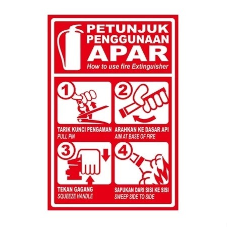 Jual STIKER VINYL CARA PENGGUNAAN APAR SIGN RAMBU K3 Uk. 20 x 30 CM ...