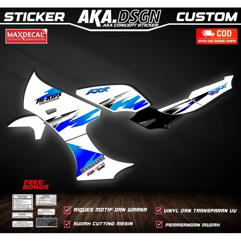 Jual Sticker striping Kawasaki Ninja krr ssr transparan maxdecal (bisa ...