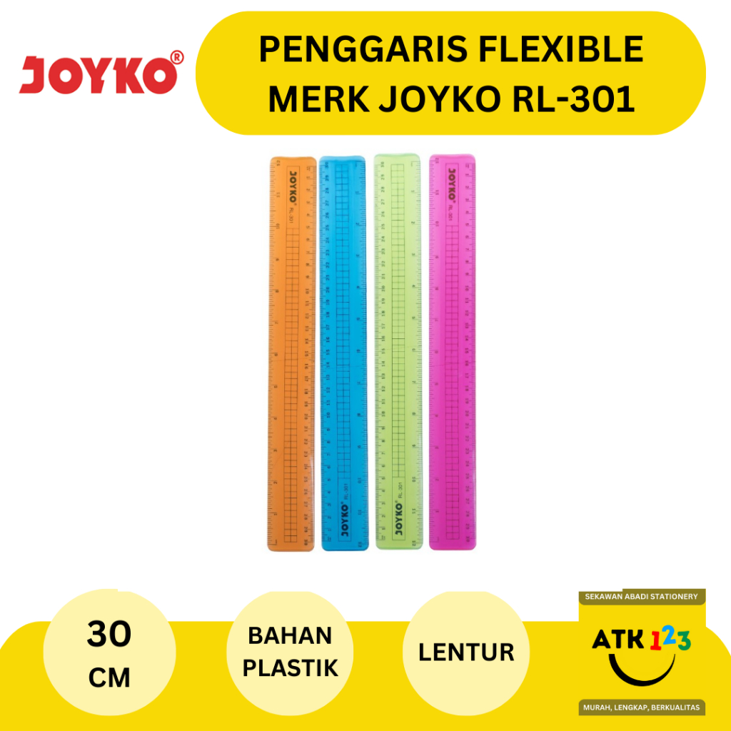 Jual Flexible Ruler Penggaris Lentur Joyko RL-301 Panjang 30 cm ...