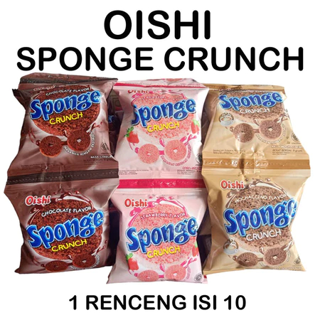 Jual (RCG) Oishi Sponge Crunch 9 gr (10 pcs) | Shopee Indonesia