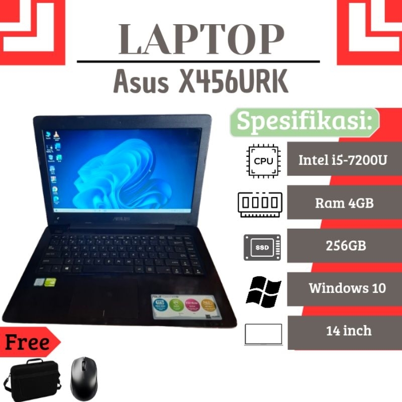Jual Laptop Asus X456URK i5 Gen 7 Ram 4Gb Ssd 256Gb Like New | Shopee ...