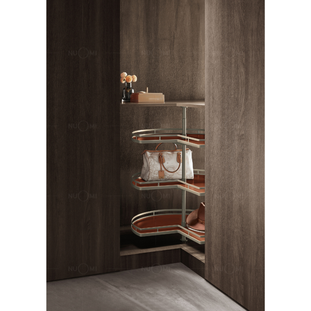 Jual NUOMI Ralphie Rak Sudut Lemari Tas Putar 360 Derajat | Rak Lemari Cabinet | 360° Three-Tier ...