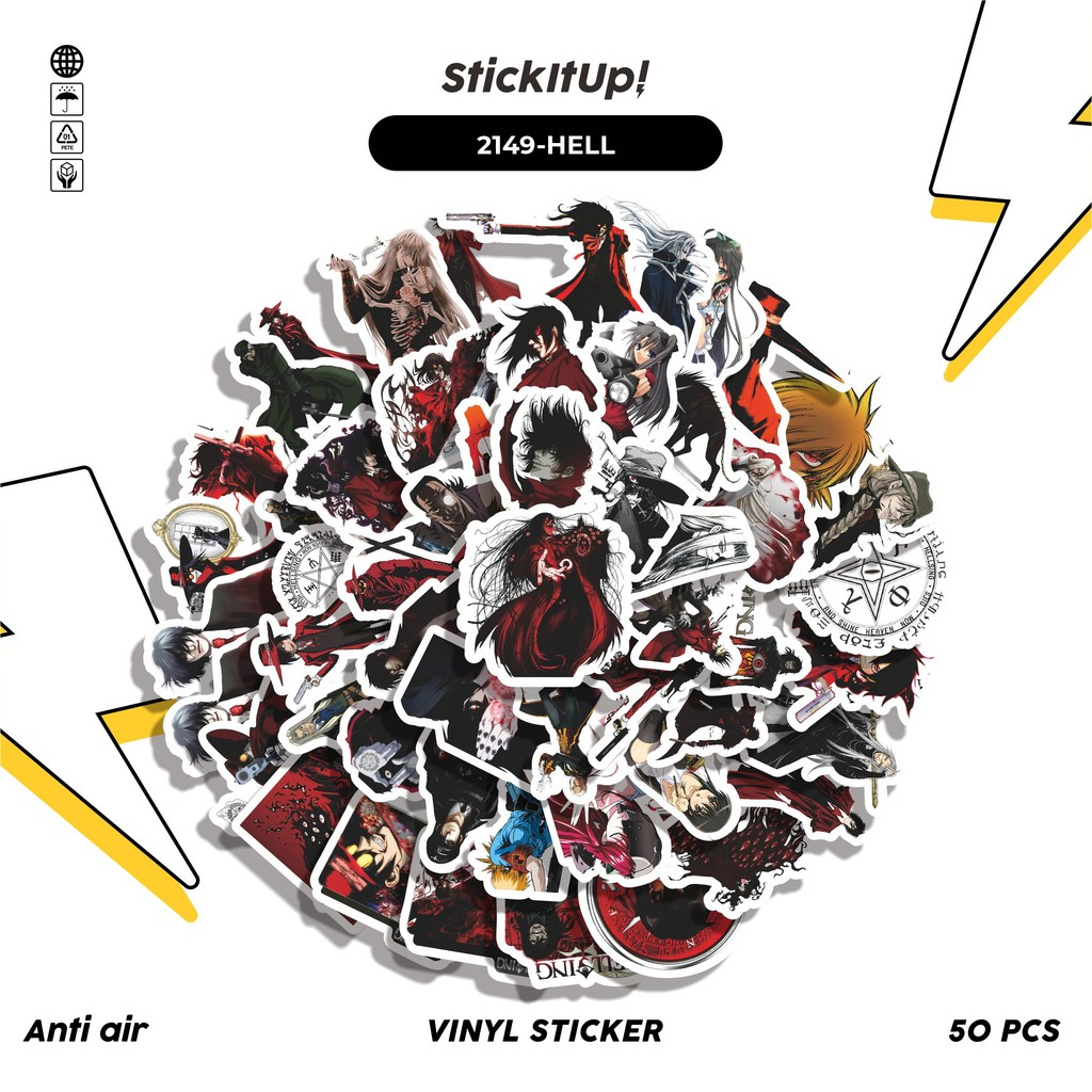 Jual COD 50 Pcs Stiker Pack ANIME SERIES HELLSING V2 Lucu Aesthetic ...