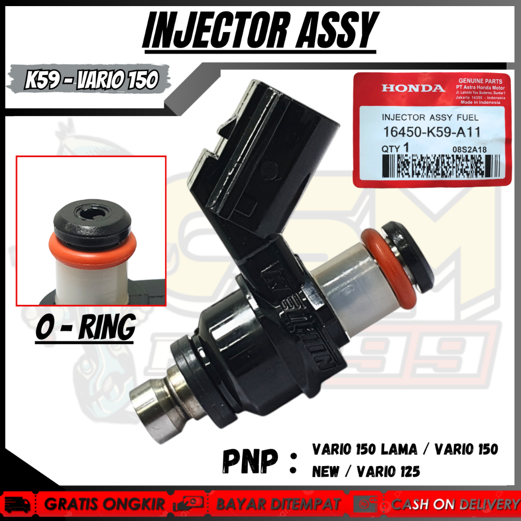 Jual ( HONDA K59 ) INJECTOR INJEKTOR ASSY VARIO 150 LED / VARIO 125 LED ...