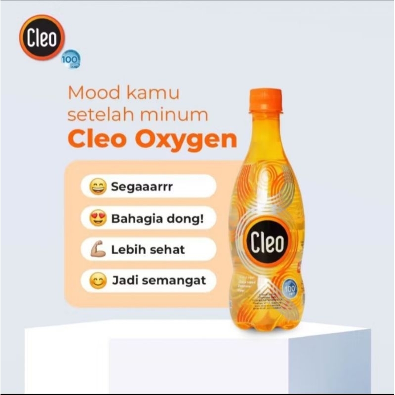 Jual CLEO AIR MINUM KESEHATAN OXYGEN CLEO 500ML OKSIGEN 1 DUS ISI 24 ...
