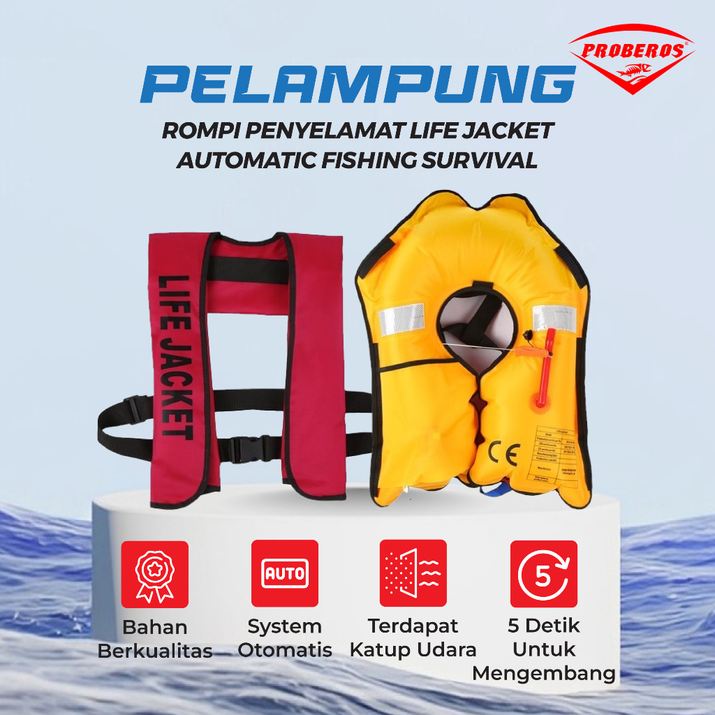 Jual Jaket Pelampung otomatis rompi penyelamat Life jacket automatic ...