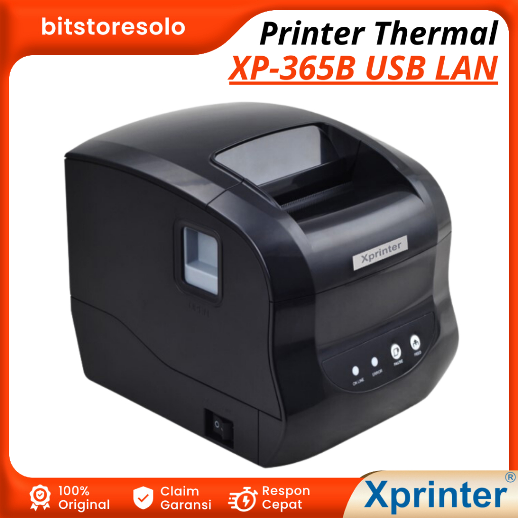 Jual Printer Thermal Xprinter X-printer XP-365B USB LAN Barcode Label ...