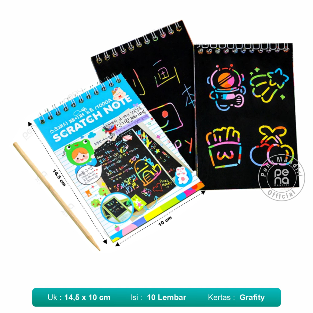 Jual Magic Scratch Note / Grafiti Paper Note / Mainan Kreatifitas Buku ...