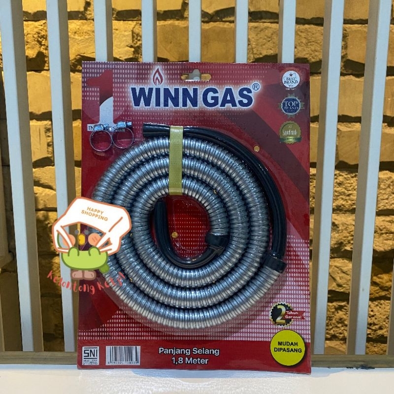 Jual SELANG SPIRAL KOMPOR GAS WINN GAS 1,8 METER MERK WINN GAS | Shopee ...