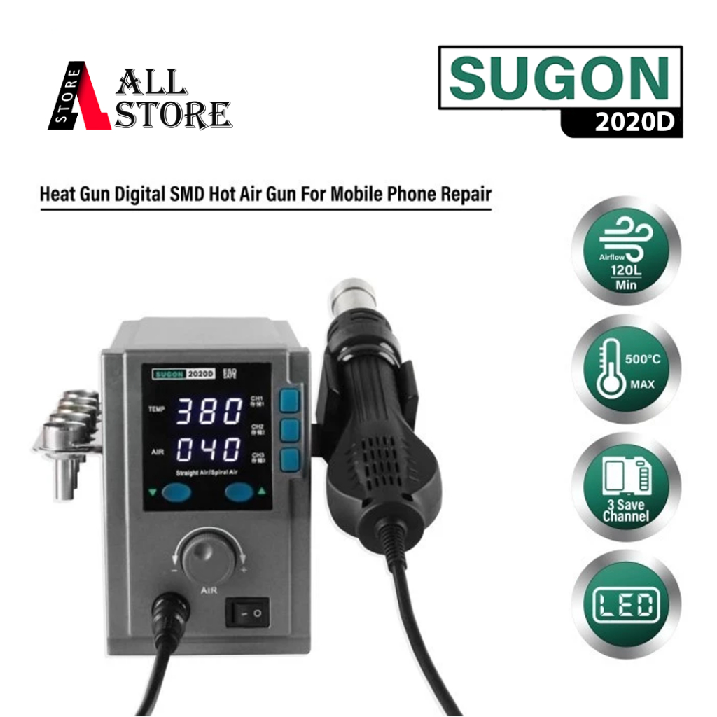 Jual Sugon 2020D Blower Hot Air Gun Solder Uap Original | Shopee Indonesia