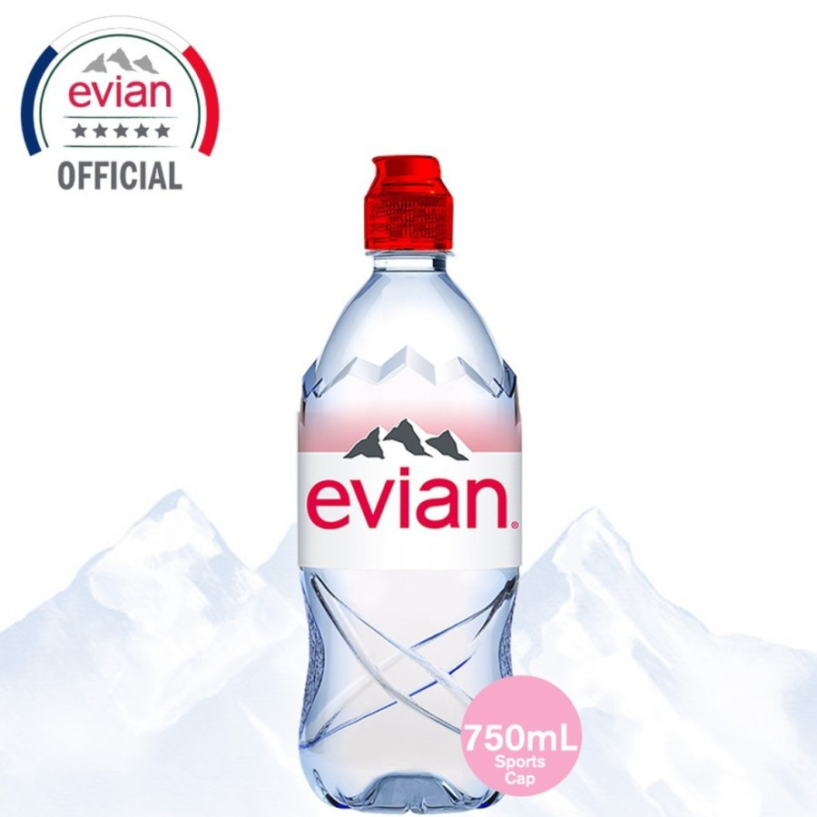 Jual Evian Natural Mineral Water Sports Cap 750ml | Shopee Indonesia