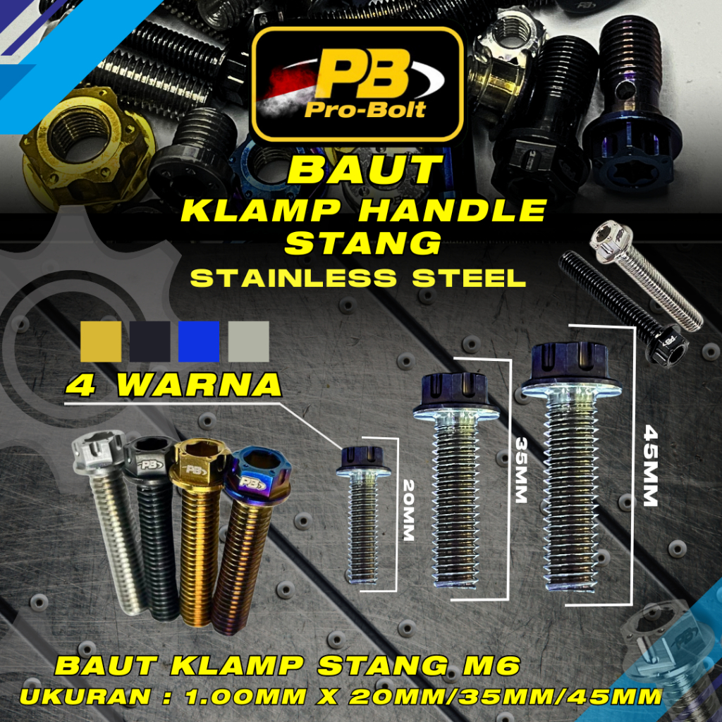 Jual Probolt BAUT CLAMP SELANG REM DEPAN ORIGINAL M6 | Shopee Indonesia