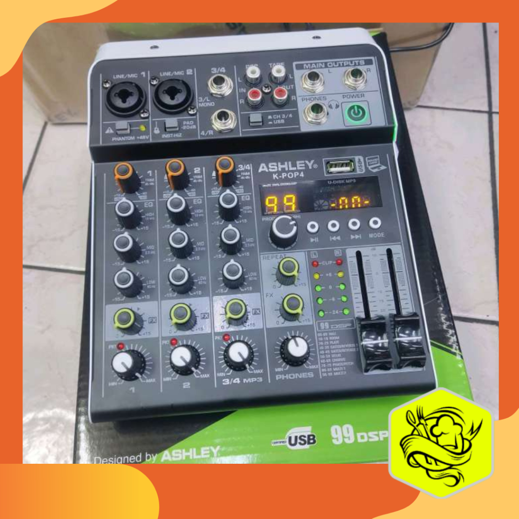 Jual MIXER ASHLEY KPOP 4 K POP 4 KPOP4 K POP4 4CH ORIGINAL Bluetooth-USB-Soundcard FIX 4 ...