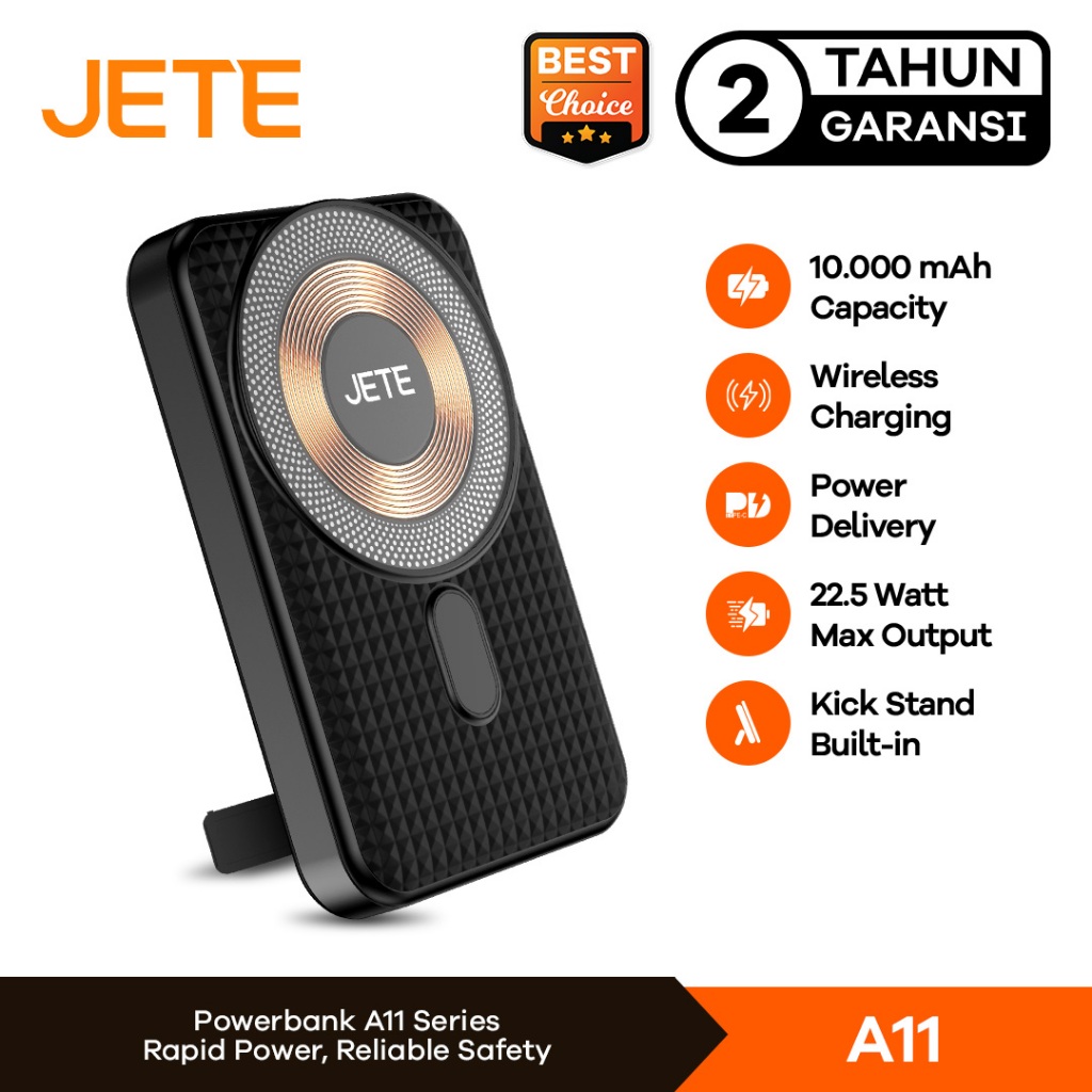 Jual JETE A11 A12 Power Bank Magsafe 10000 MaH Magnetic - Garansi 2 Tahun | Shopee Indonesia