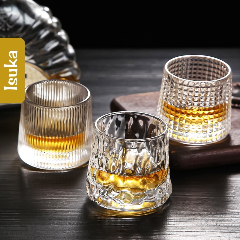 Jual Gelas Kaca Wine Teh Kopi Susu Gelas Kaca Bening Whiskey Gelas Kaca Berputar Glass Gelas ...