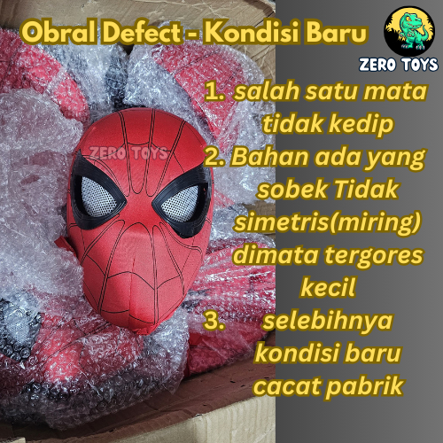 Jual Defect Topeng Cosplay Spiderman Mata Kedip Seluruh Wajah Ketutup ...