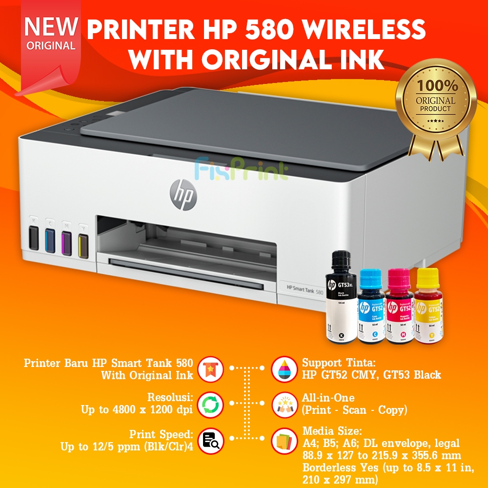Jual Printer HP Ink Tank 415 Smart Tank 580 Wireless All in One Print ...