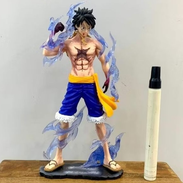 Jual mainan static figure monkey d luffy one piece blue fire tinggi ...