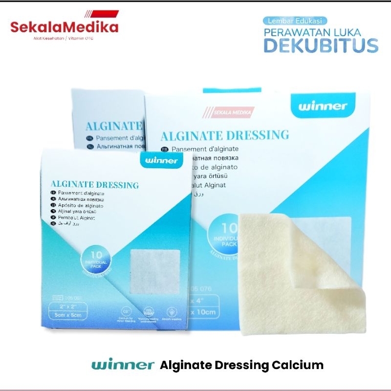 Jual Winner Alginate Wound Dressing Calcium Untuk Rawat Luka Decubitus ...