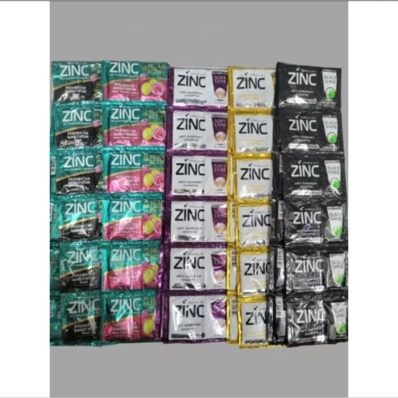 Jual Sampoo Zinc All Varian 1 renceng isi 12 sachet | Shopee Indonesia