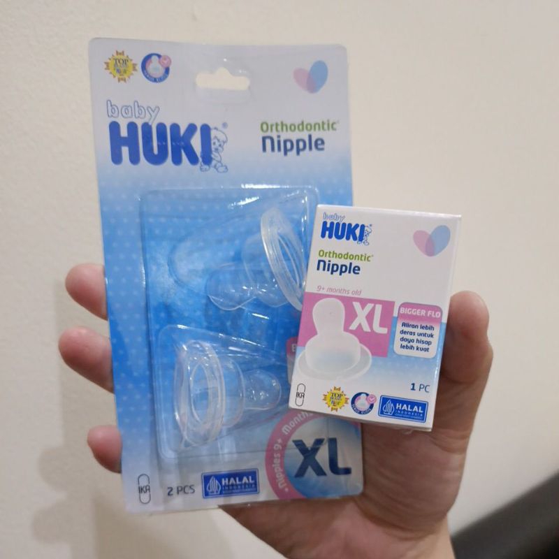 Jual Dot nipple bayi baby Huki dot gepeng dan super bigger flo isi 1 2 ...