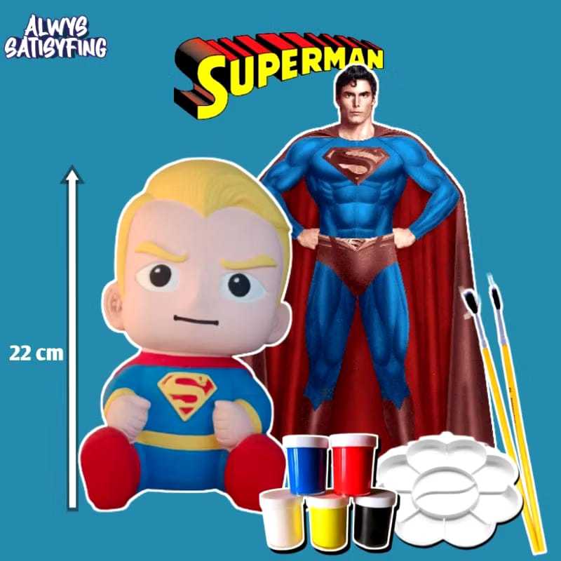 Jual CELENGAN LUKIS SUPERMAN - CELENGAN GYPSUM EDUKASI - MEWARNAI ...