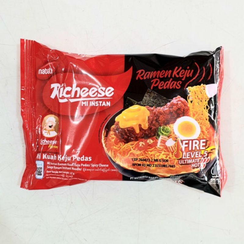 Jual Richeese mi instan fire level 5 - mie ramen keju pedas - indomie ...