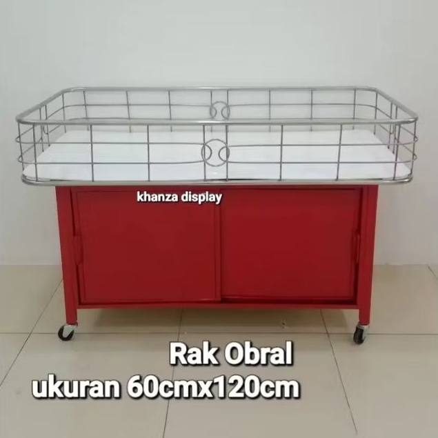 Jual Rak Obral Wagon lemari obral /Keranjang obral Super Bahan tebal ...