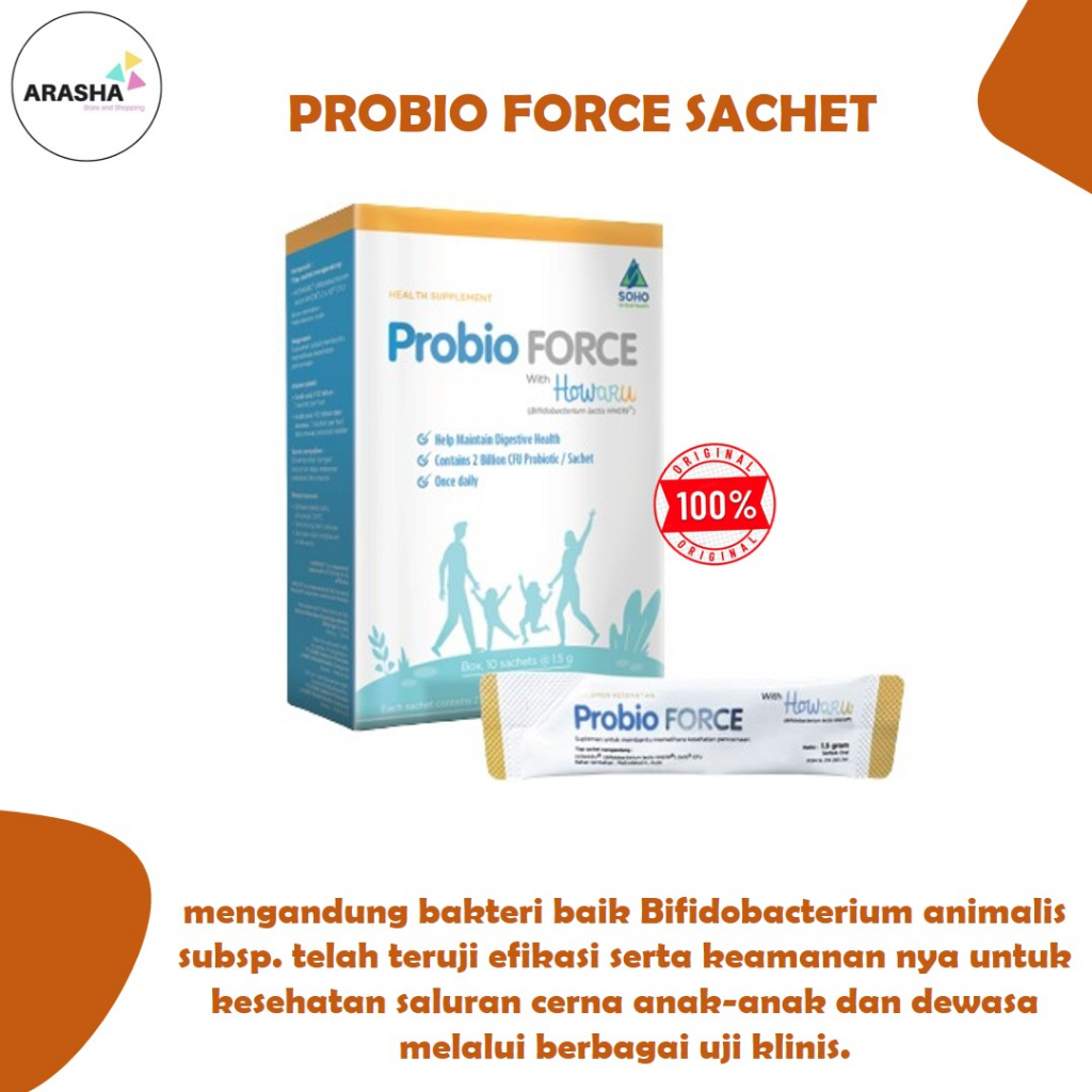 Jual Probio Force with HOWARU Suplemen Saluran Pencernaan [sachet ...