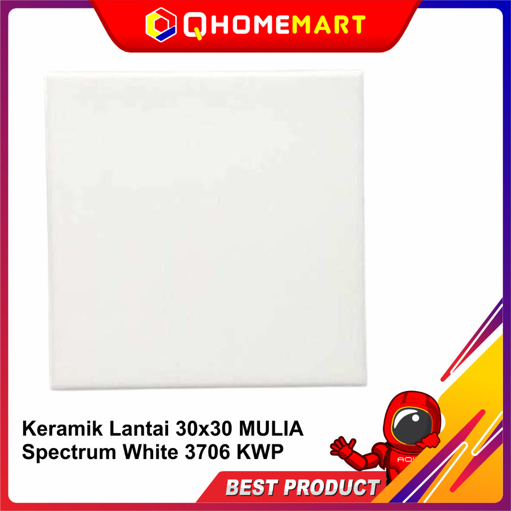 Jual Keramik Lantai 30x30 MULIA Spectrum White 3706 KWP | Shopee Indonesia
