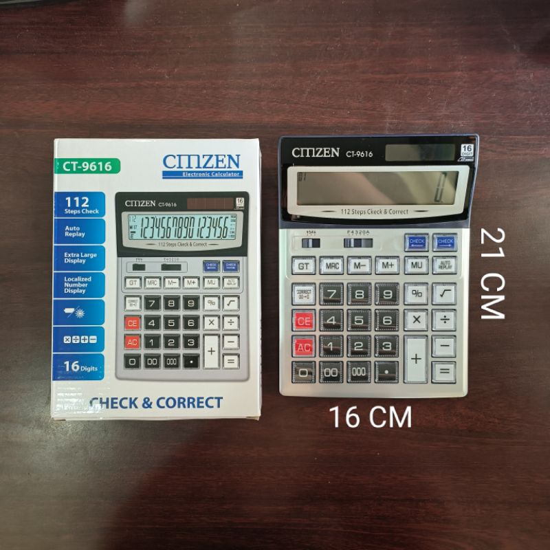 Jual Kalkulator Calculator CITIZEN CT 9616 ( 16 Digits ) | Shopee Indonesia