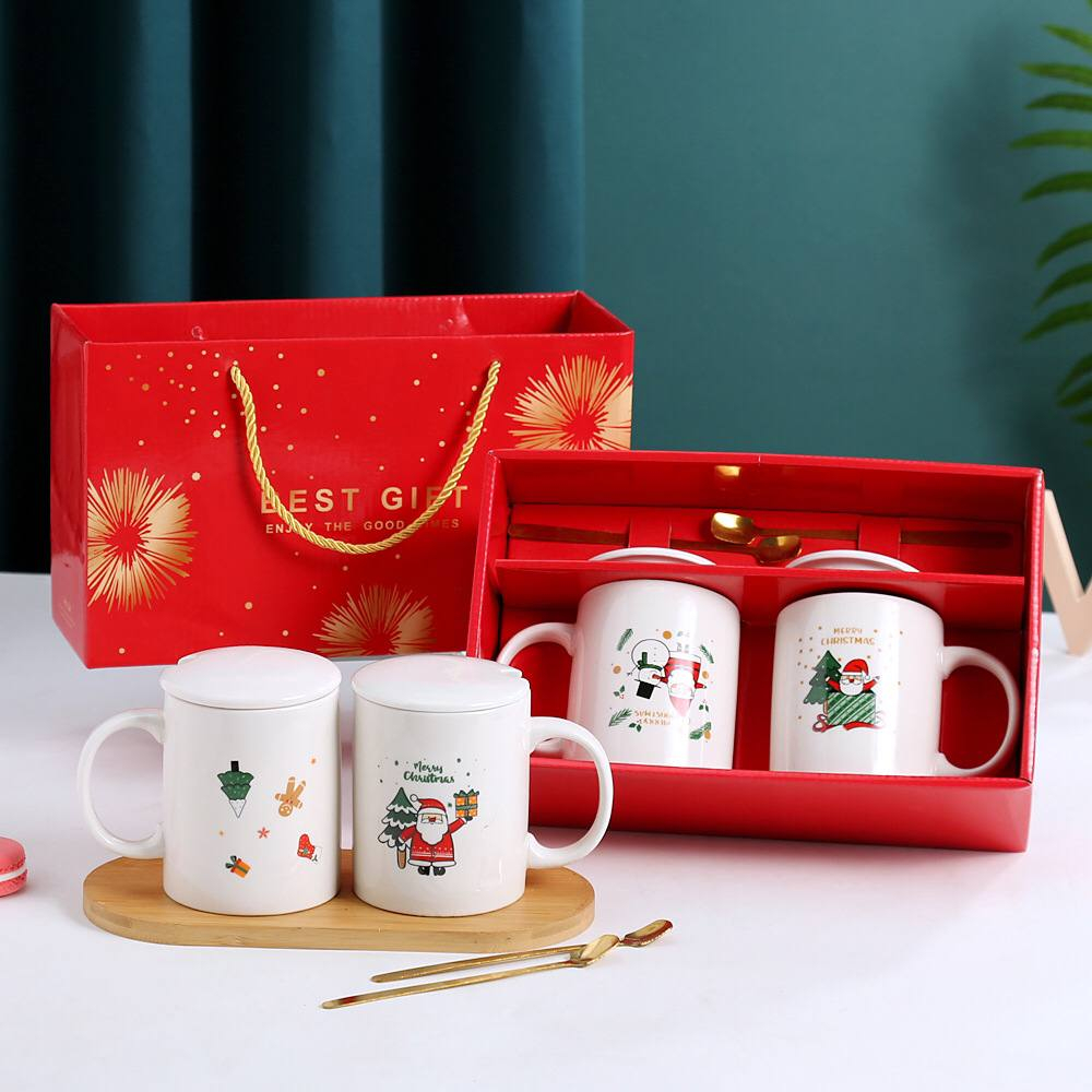 Jual Gelas Set isi 2 Include Box / Gift Box / Hampers Crhismast / Gelas ...