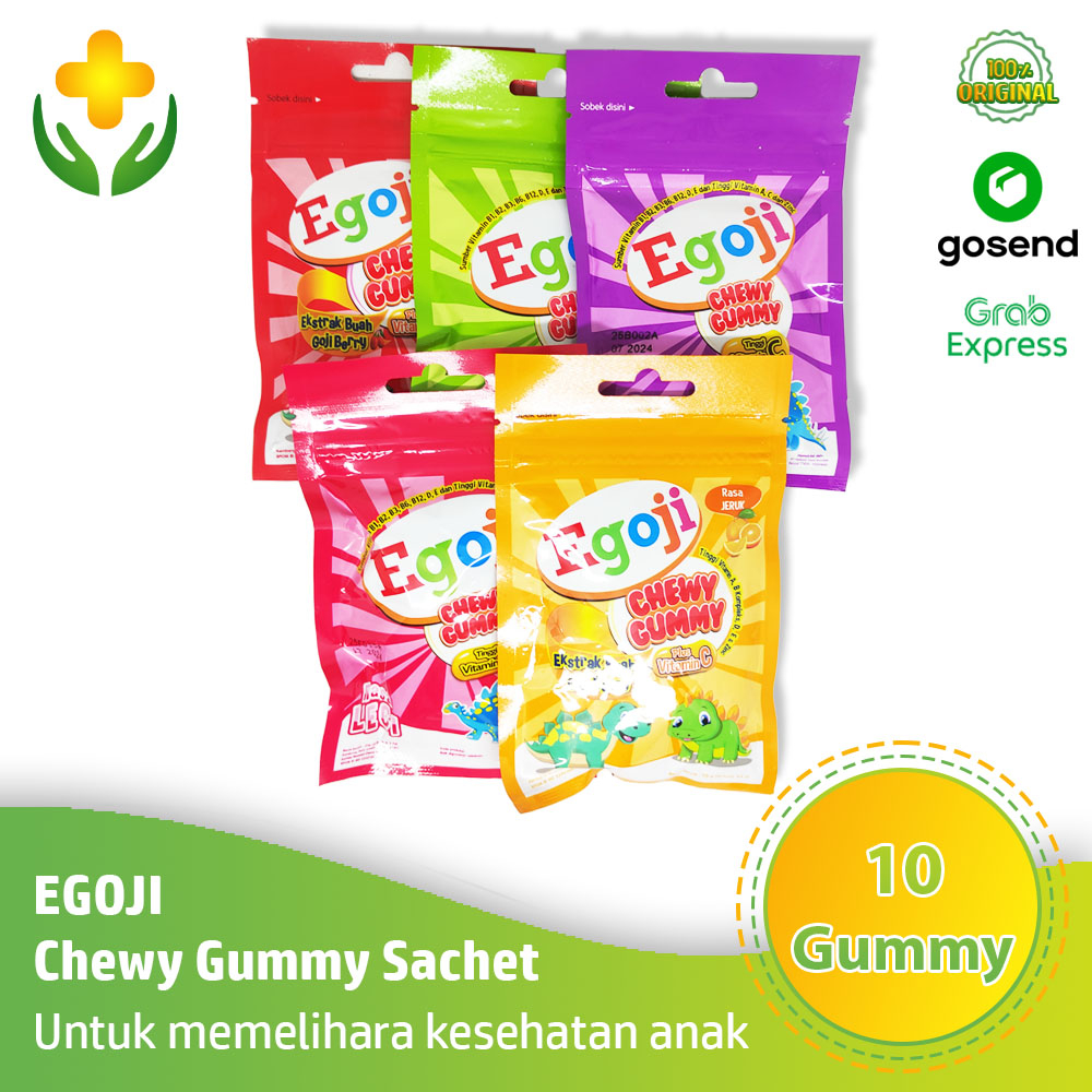 Jual Egoji Chewy Gummy Sachet Permen Vitamin Daya Tahan Tubuh Anak ...