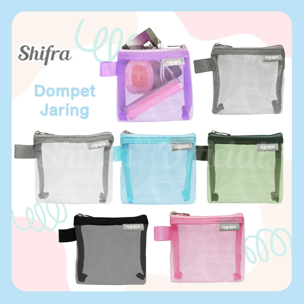 Jual Shifra Dompet Mini Dompet Kecil Pouch Mini Jaring Wanita Colorful ...