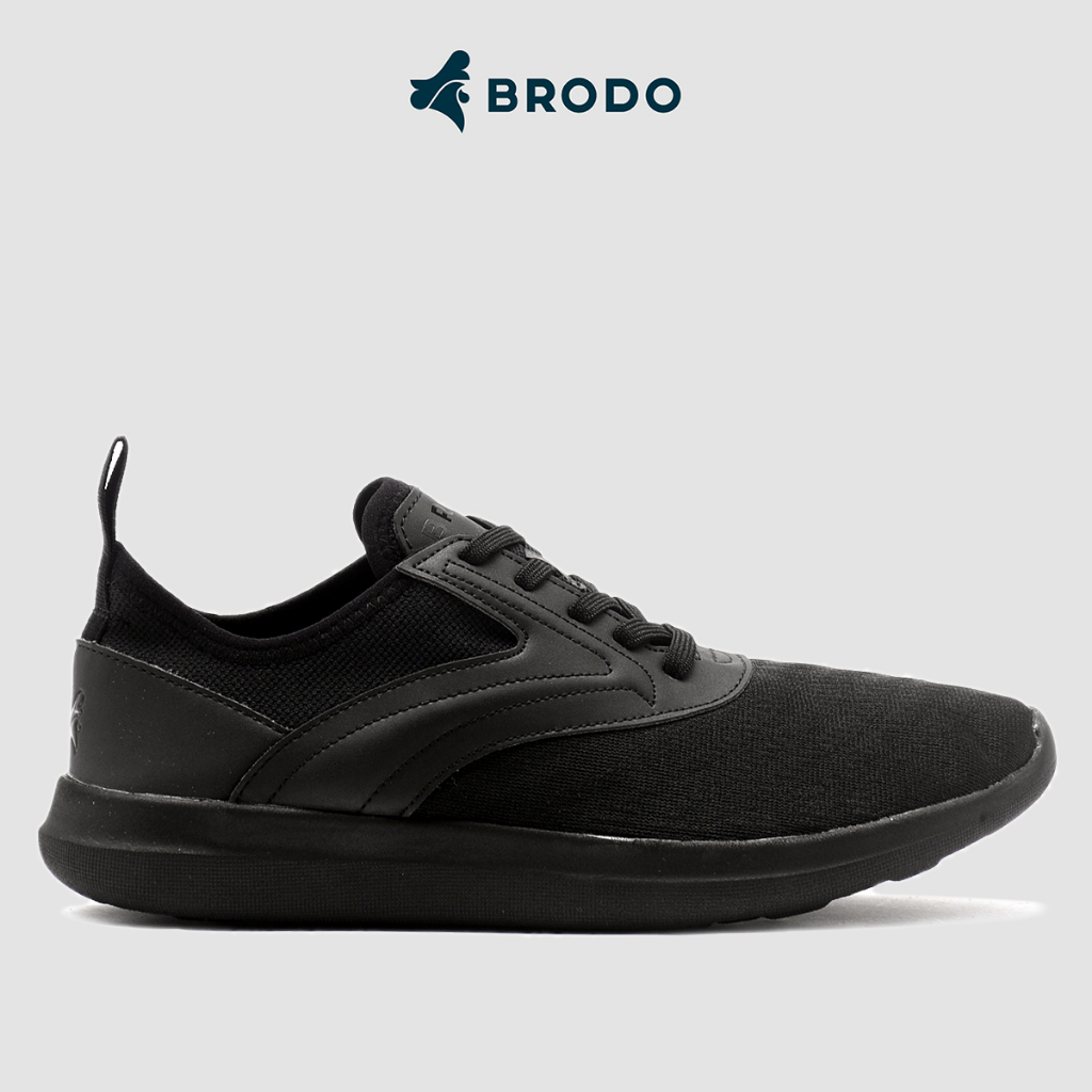 Jual BRODO - Sneakers Active Kaze Racer Full Black | Shopee Indonesia