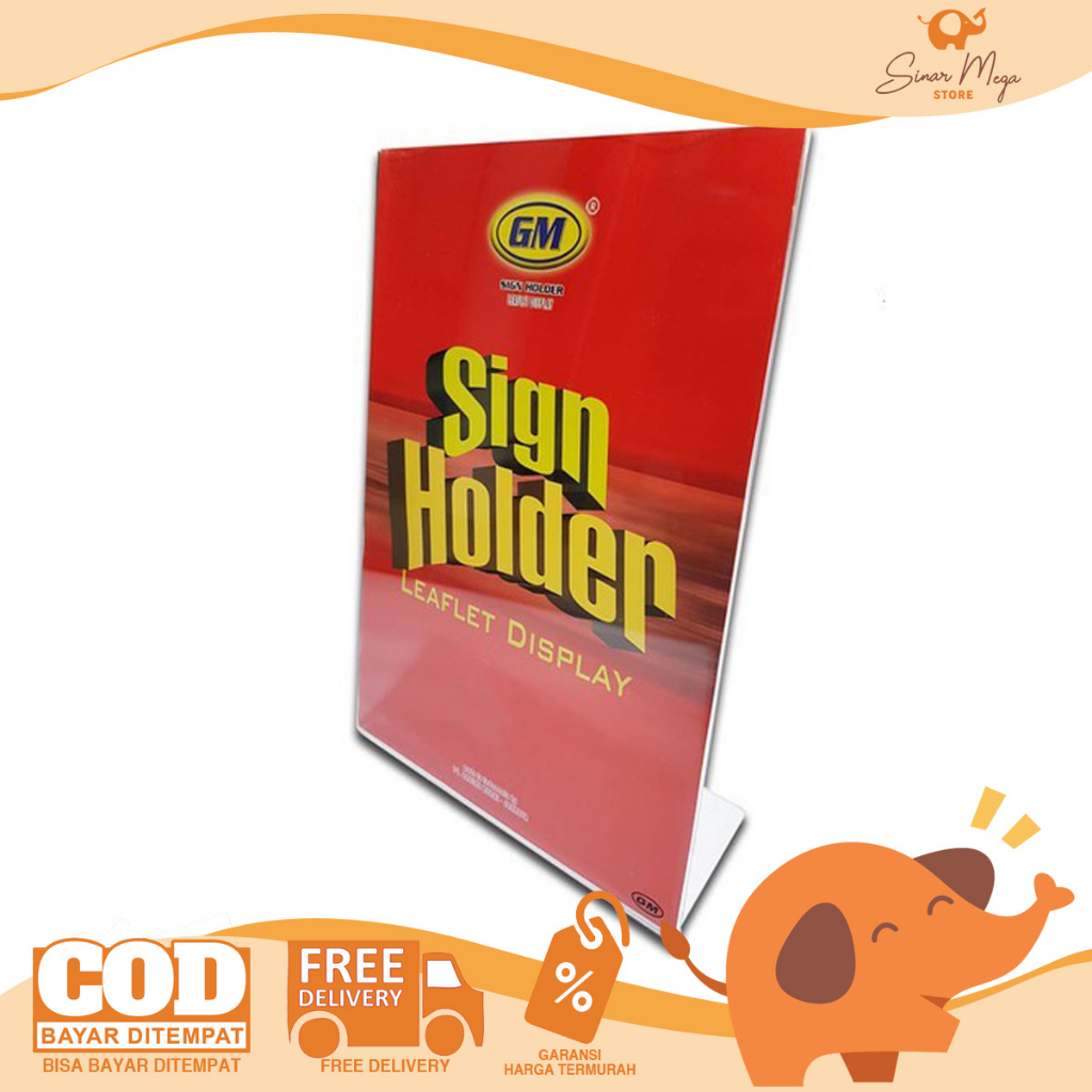 Jual GM Sign Holder Ukuran A5 L2623 / Sign Holder Acrylic Tempat Brosur ...
