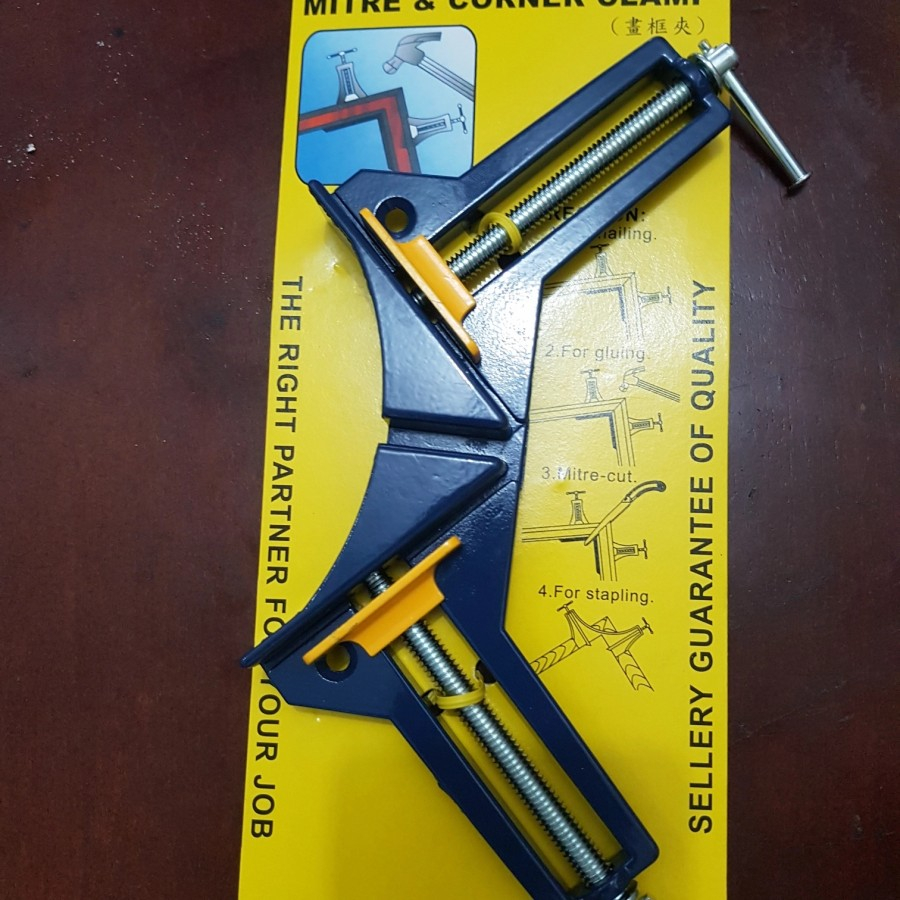 Jual Mitre & Corner Clamp / Klem Sudut Siku Pigura Potong Lem | Shopee ...