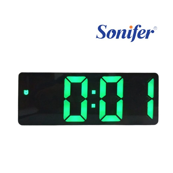 Jual Jam Meja Digital Mini Led Weker Alarm Clock Mirror GH-0712 Hijau ...