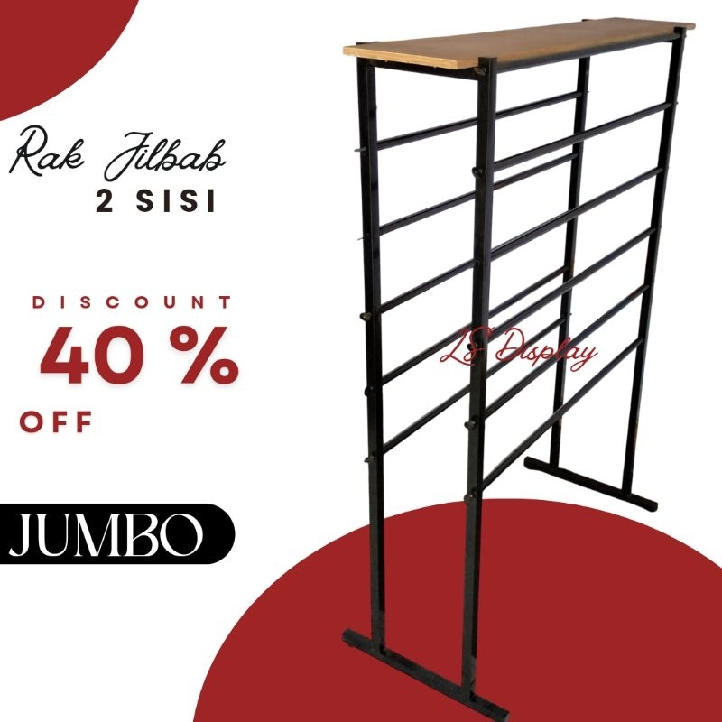 Jual RAK JILBAB KERTAS KADO JUMBO BESI / RAK SUSUN JILBAB PAPAN ...