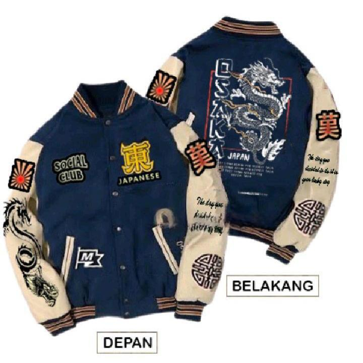 Jual Jaket Varsity Baseball Japanese Culture Full Sablon (ukuran M-L-XL ...