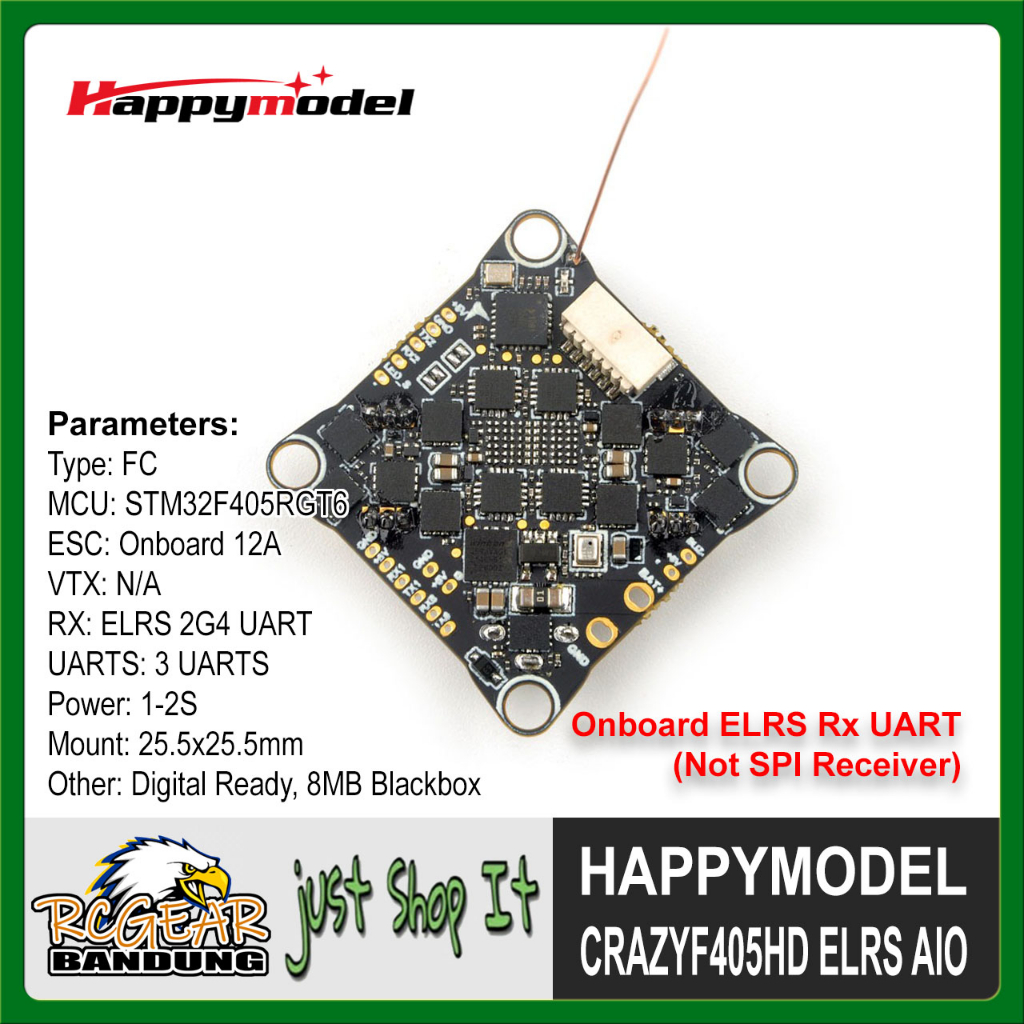 Jual Happymodel CrazyF405HD ELRS AIO 1-2S F4 12A FC for Digital HD FPV Drone | Shopee Indonesia