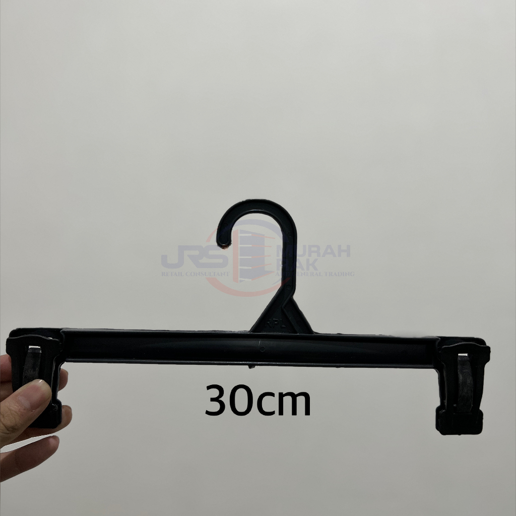 Jual Hanger Jepit Hitam 30 cm (PER LUSIN) / Hanger celana 30 cm ...