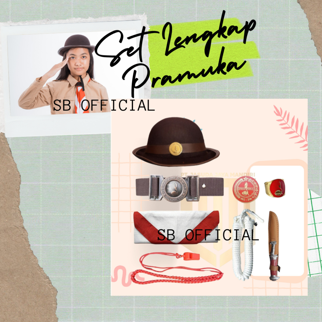 Jual se paket satu set lengkap atribut pramuka putri sd smp sma ...