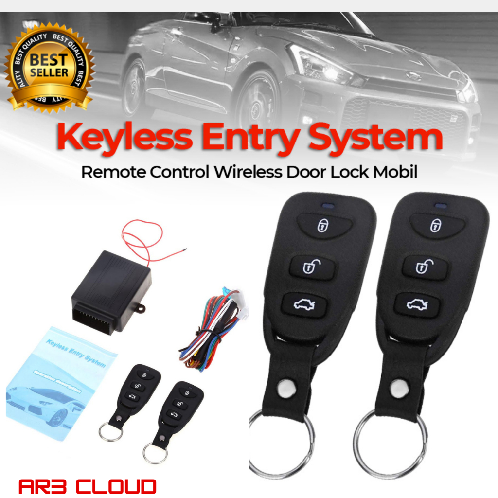 Jual remote control kunci pintu mobil universal keyless entry door lock ...