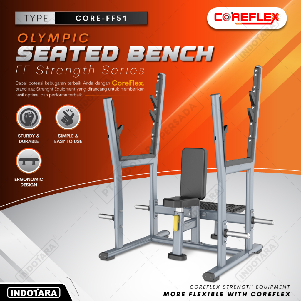 Jual Olympic Seated Bench CORE-FF51 Alat Fitness Coreflex | Shopee Indonesia