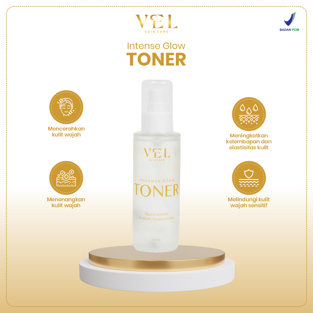 Jual Intense Glow Toner VEL Skincare 100ml Toner Pencerah Wajah ...