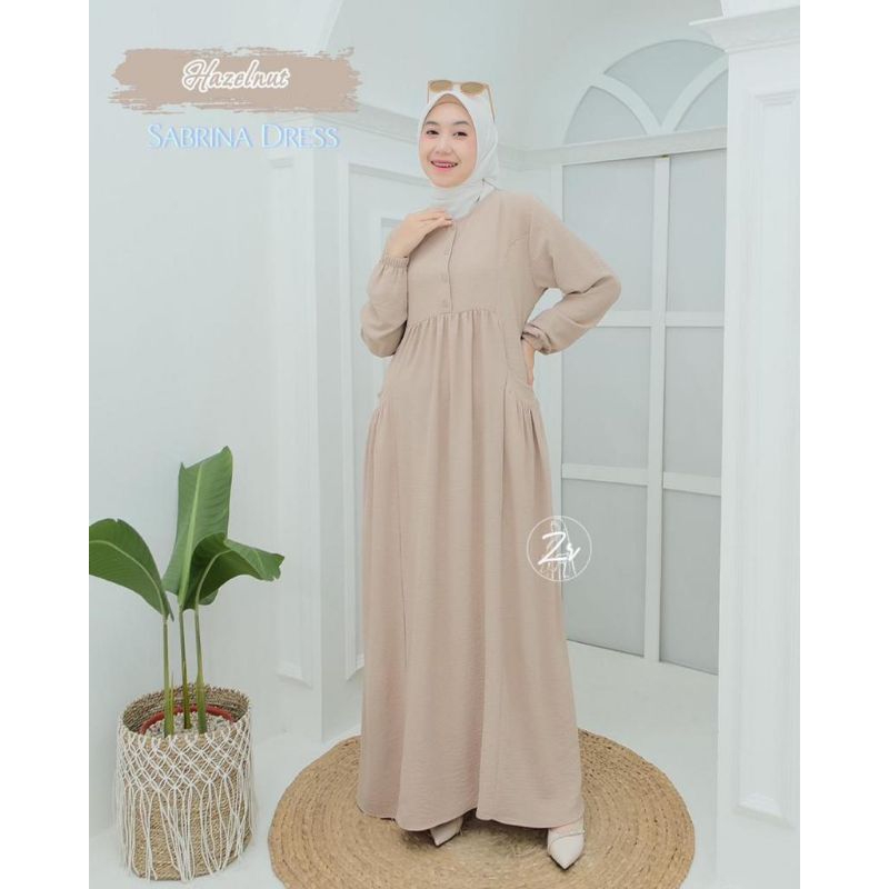Jual Busana Muslimah Modern Sabrina Dress Gamis Cantik Simple Elegan ...