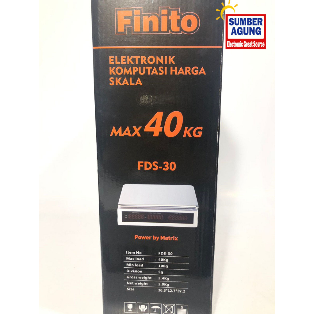 Jual Finito Timbangan Digital 40kg Charge FDS030 Listrik Hitung Harga ...