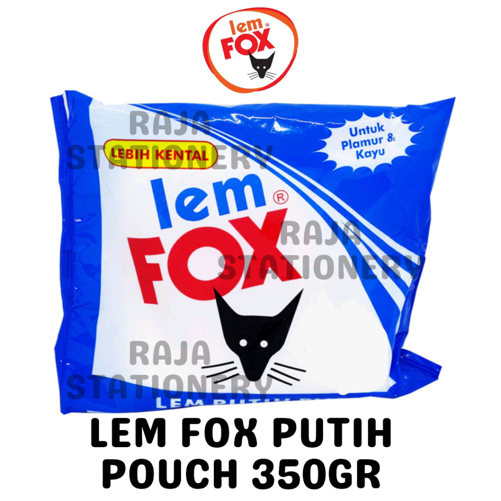 Jual Lem Fox PUTIH 350gr Pouch PVAC Kayu Kertas Plamur Tembok White ...